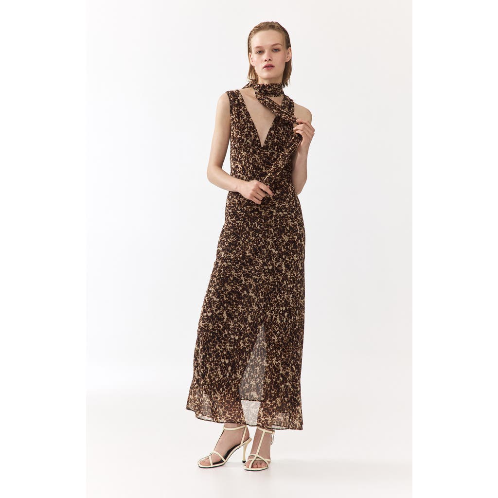 H&M H&M Long Chiffon Dress with Scarf Detail